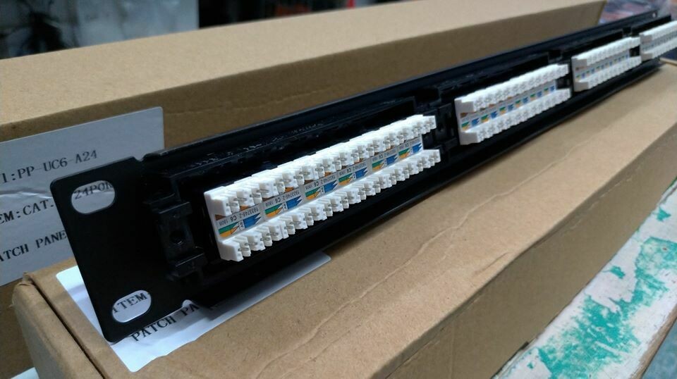 [NP23] 24P Cat6 Patch Panel (I/O Loaded ) | KalMan PH